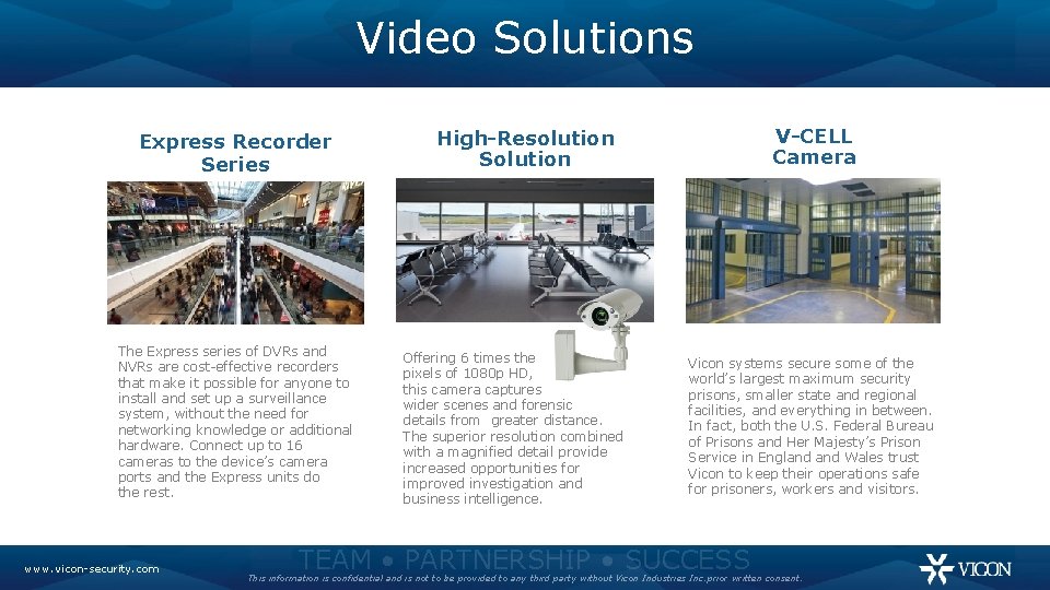 The NEW Vicon Standardsbased open platform surveillance www