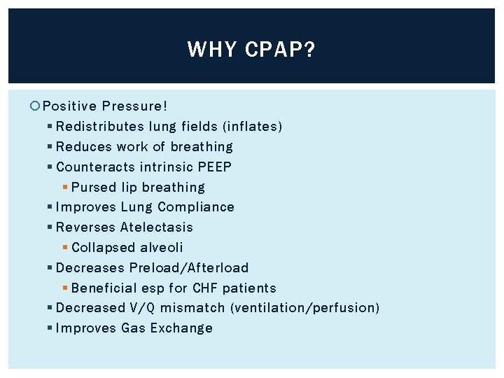 CPAP BASICS GRANT COUNTY APRIL 2014 OBJECTIVES Establish