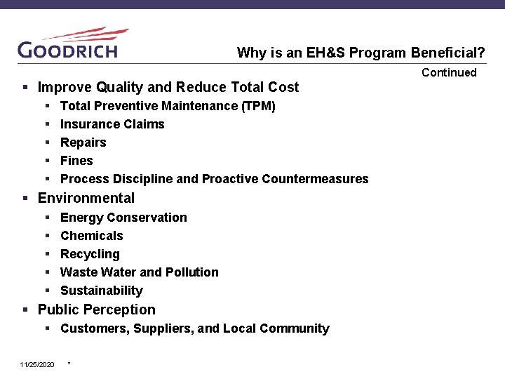 Environmental Health and Safety EHS Supplier Awareness Training