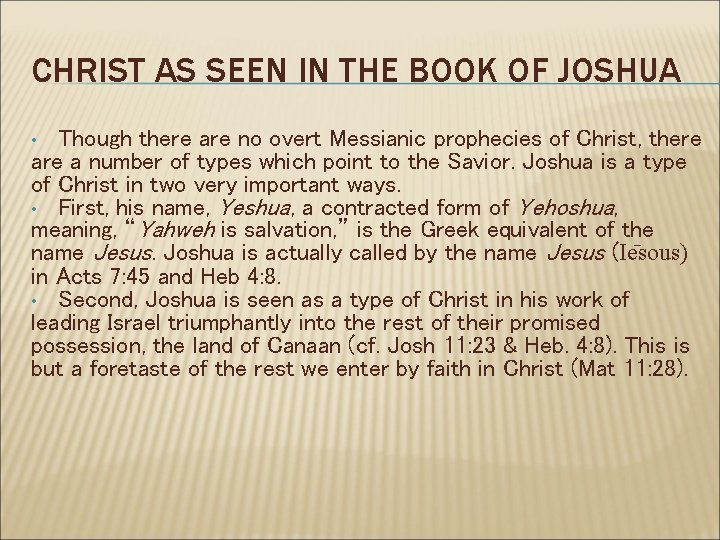THE BOOK OF JOSHUA PART 1 ASSIGNMENT 1