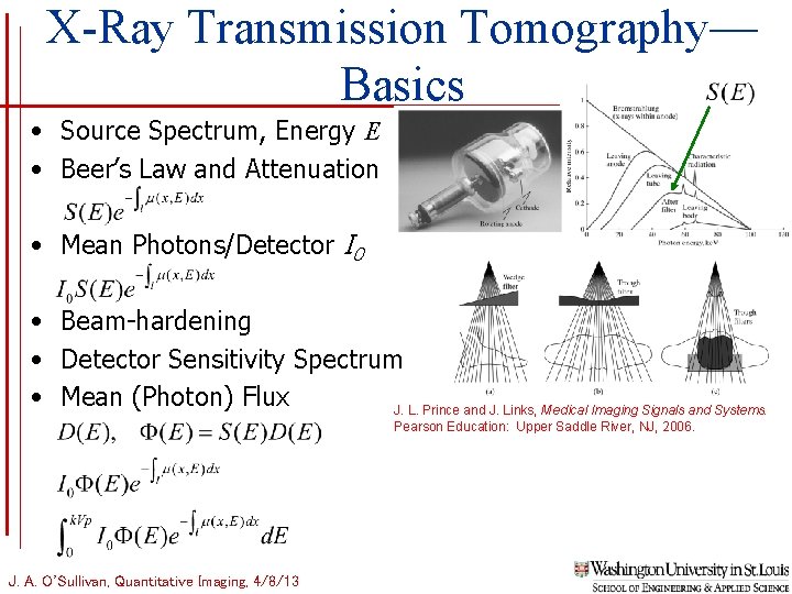 Quantitative Imaging XRay CT and Transmission Tomography Joseph