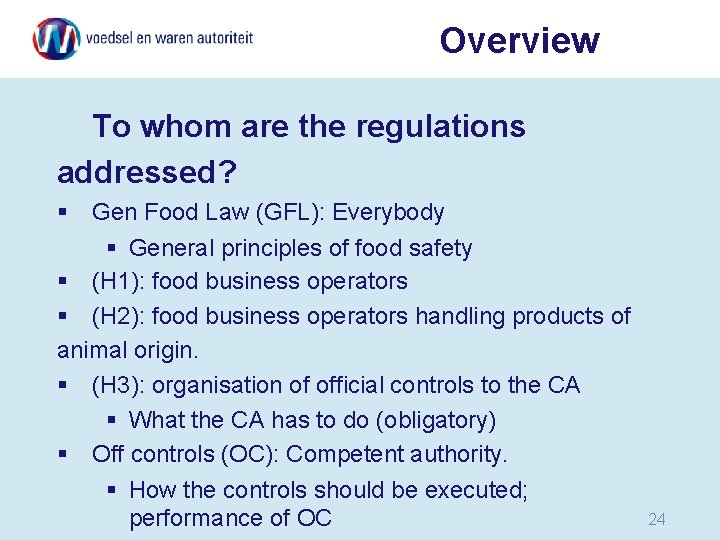 Food Safety and Consumer Protection Dick Groothuis Senior