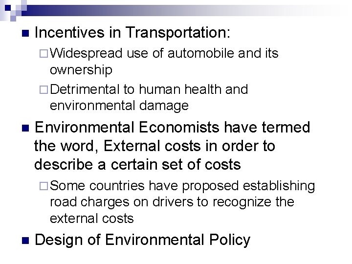What is Environmental Economics Chapter 1 BCF n