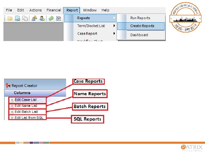 Basic Reports Report Creation Reports are now created