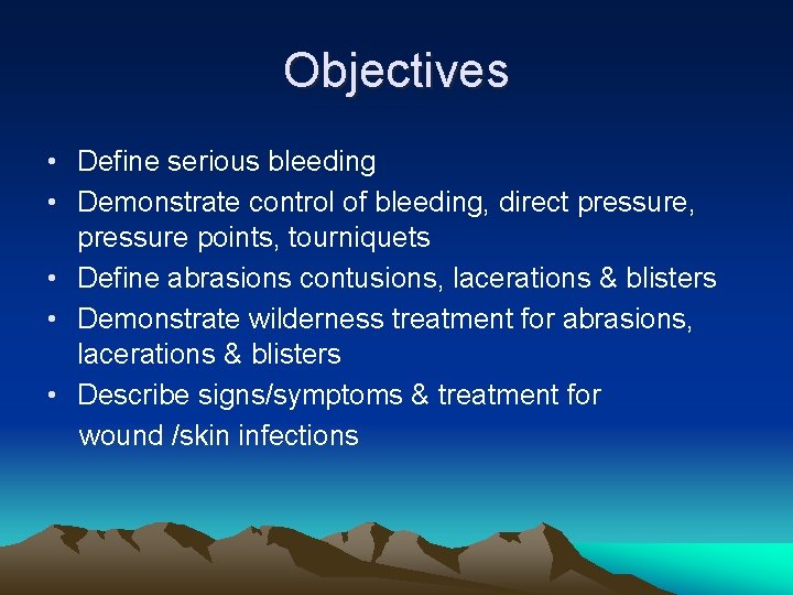 Lesson 8 Wounds Wound Infections Emergency Reference Guide