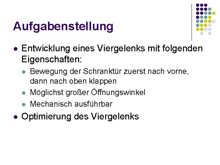 Geometrie Mechanismen Viergelenke Das Team Mario Kapl Stefan