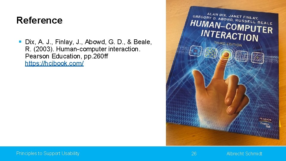 Principles to Support Usability according to Alan Dix