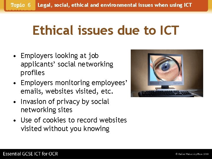Legal social ethical and environmental issues when using