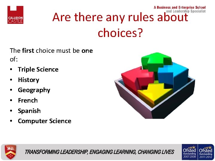 YEAR 9 Options What Are Options Choices Year