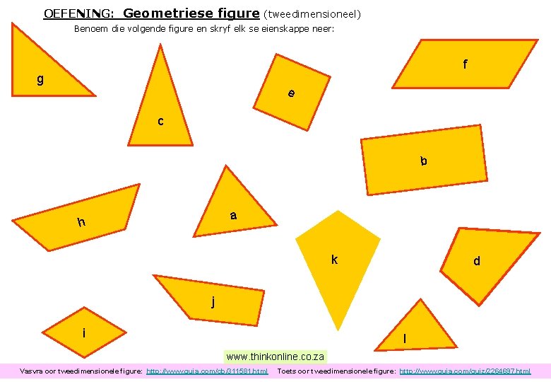 Geometriese figure tweedimensioneel Vierkant Reghoek 1 Al vier