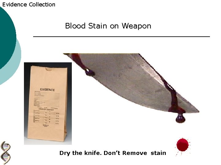 BIOLOGICAL EVIDENCE COLLECTION FOR DNA EXAMINATION DR I