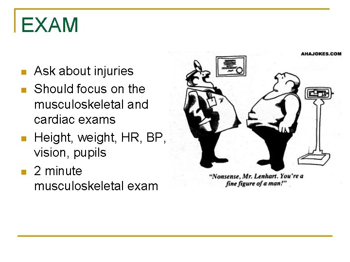 The Preparticipation Physical Exam Scott Hall MD Overview