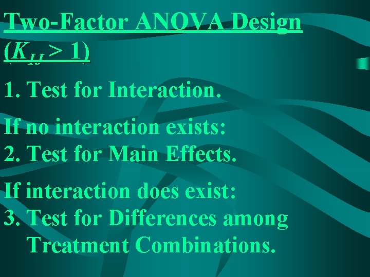Chapter 11 Multifactor Analysis of Variance TwoFactor ANOVA