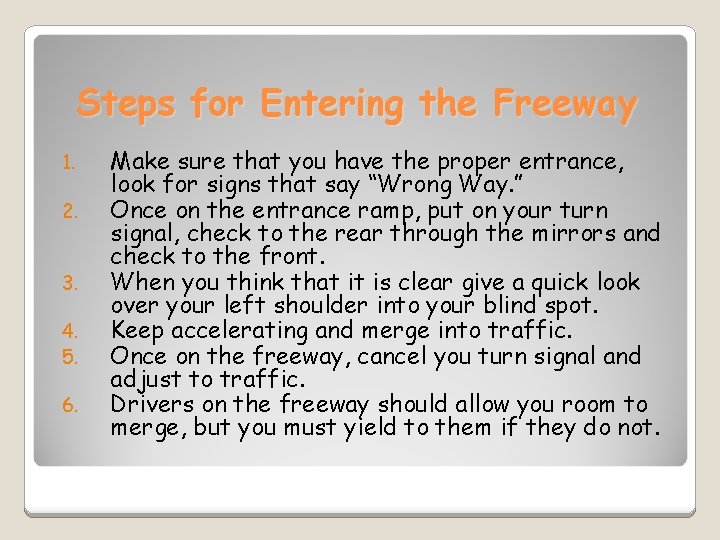 DRIVING THE FREEWAYS ALABAMA DRIVER MANUAL CHAPTER 8