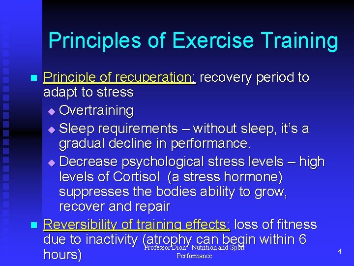 NUTRITION AND OPTIMUM SPORT PERFORMANCE What you need