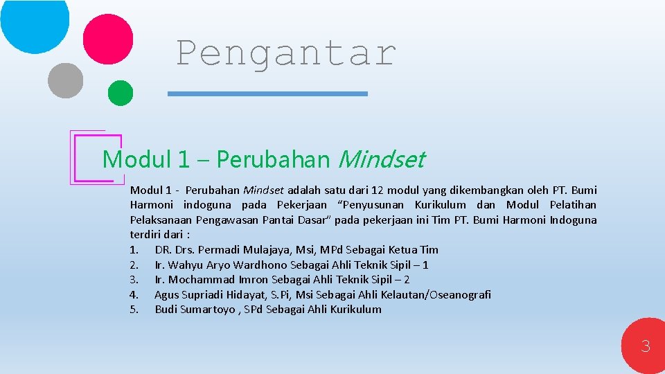 MODUL 1 PERUBAHAN MINDSET Penyusunan Kurikulum dan Modul