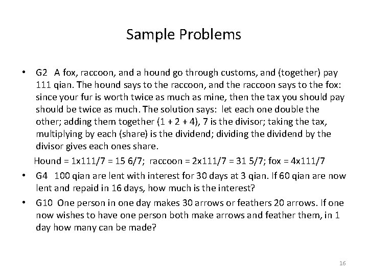 History of Chinese Mathematics OLLI Spring 2018 1