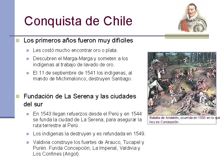 Del Descubrimiento a la Colonia en Chile Descubrimiento