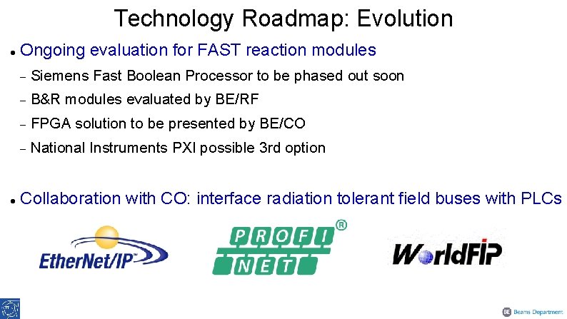 Technology Roadmap 2020 BEICSFD Technology Roadmap Topics Win