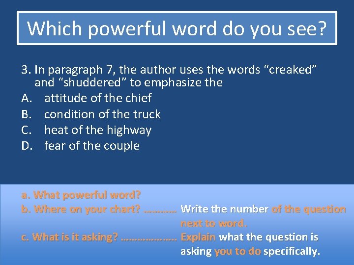 8 Powerful Words TAKS Prep English Day 1