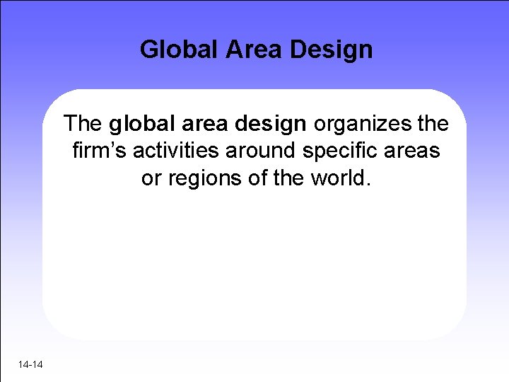international organization design and control 14 i n