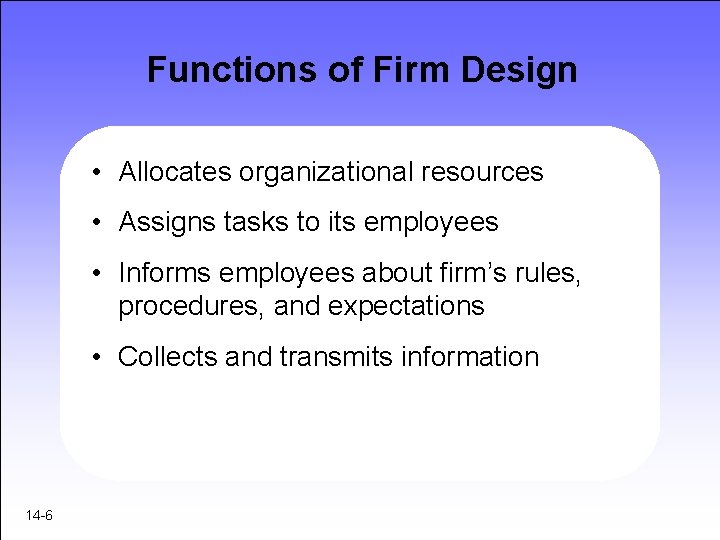 international organization design and control 14 i n