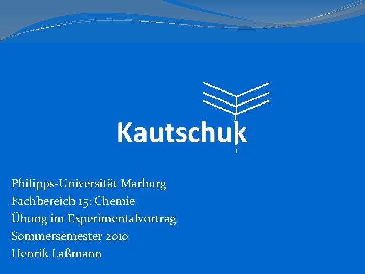 PhilippsUniversitt Marburg Fachbereich 15 Chemie bung im ...