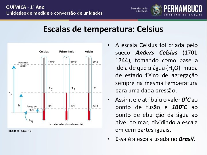 QUMICA 1 Ano Unidades de medida e converso