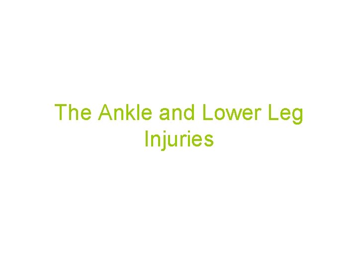 The Ankle and Lower Leg Injuries Prevention Heel