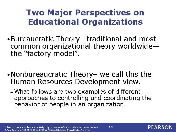 CHAPTER 1 Organizational and Critical Theory Organizational Behavior