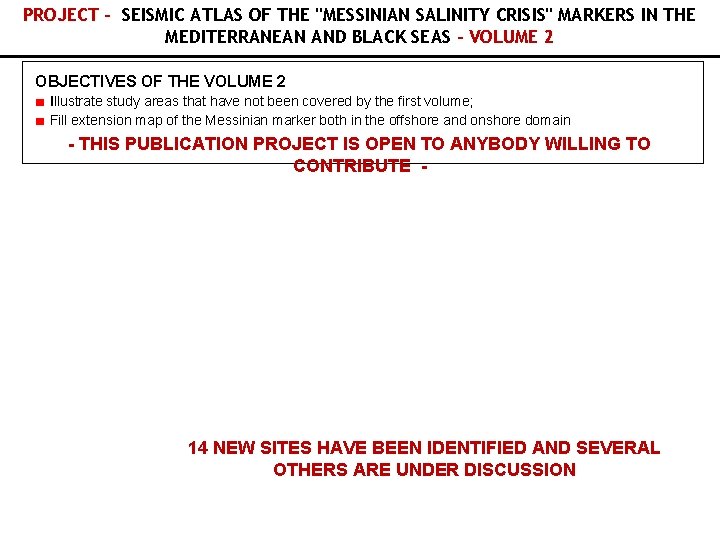PUBLICATION PROJECT SEISMIC ATLAS OF THE MESSINIAN SALINITY