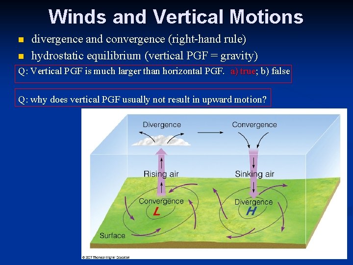 Chapter 6 Air Pressure and Winds n n