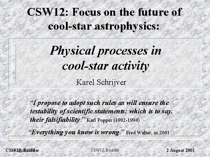CSW 12 Focus on the future of coolstar