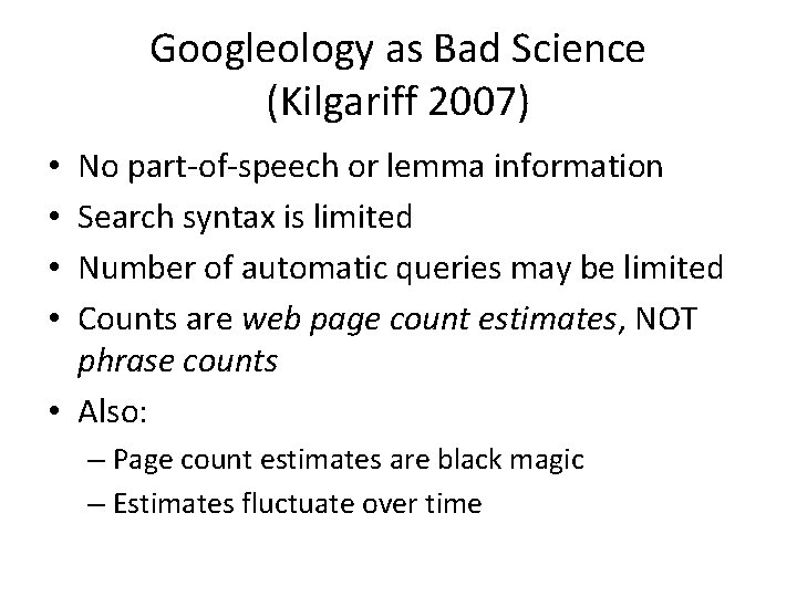 Using Web Queries for Learner Error Detection Michael
