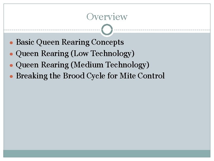 Queen Rearing as a Tool in Apiary Management
