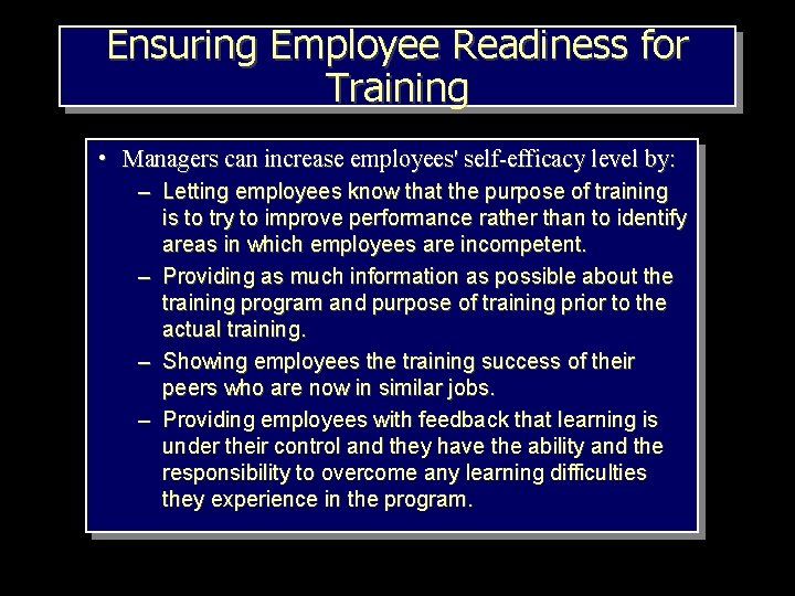 TRAINING AND DEVELOPMENT Training Development Training development ...