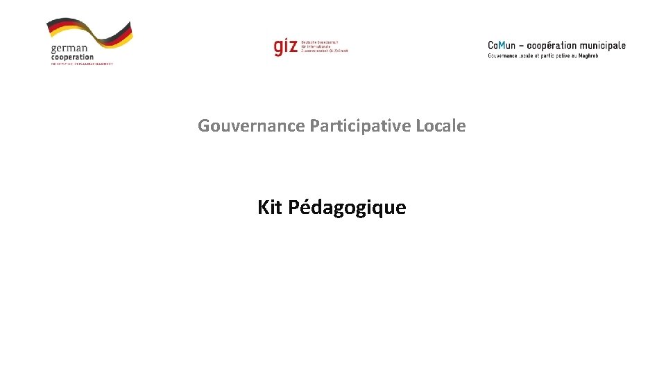 Gouvernance Participative Locale Kit Pdagogique Plan de la
