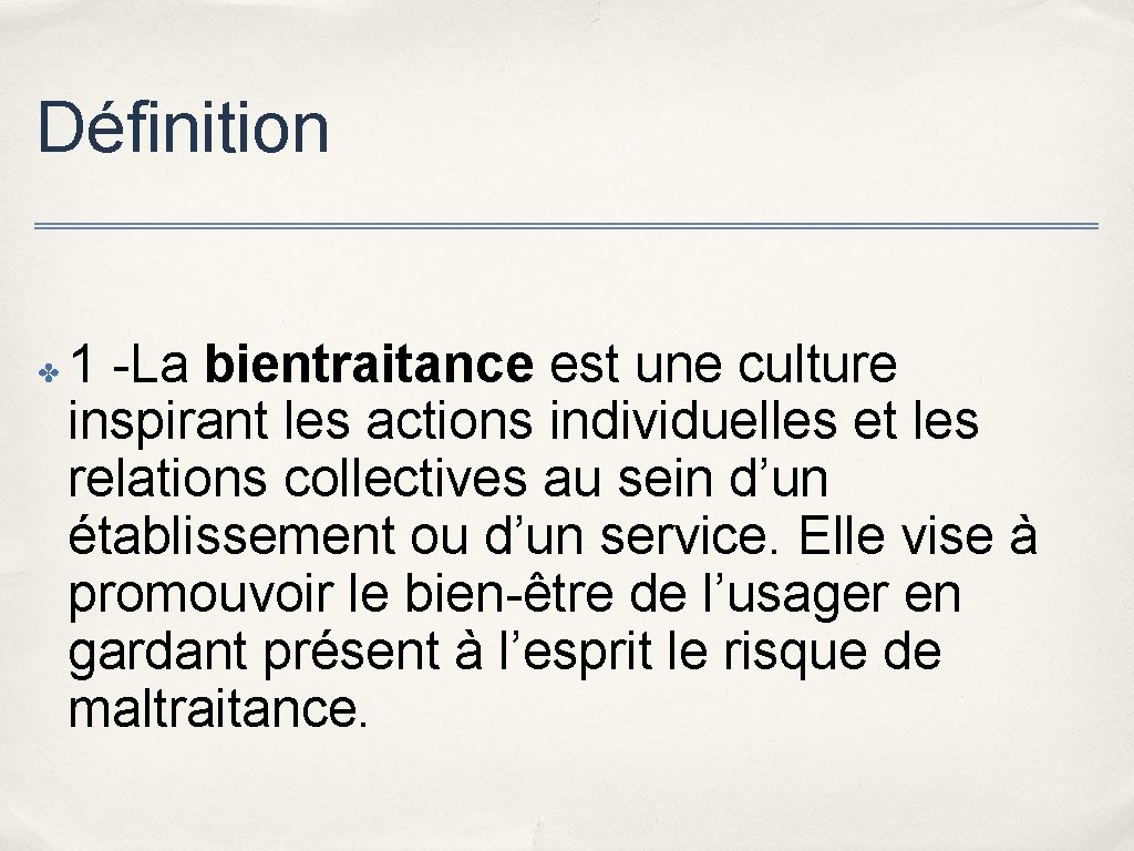 Bientraitance Histoire cadre lgislatif et recommandations Au menu