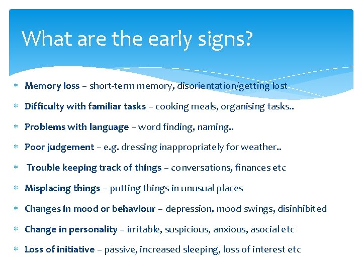 Dementia An Overview Steven Roberts Head of dementia