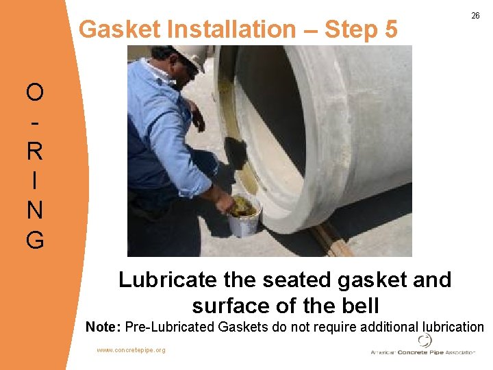 Installation and Inspection of Concrete Pipe Joining Joints