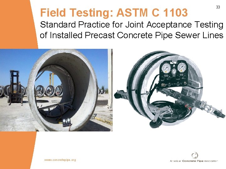 Installation and Inspection of Concrete Pipe Joining Joints