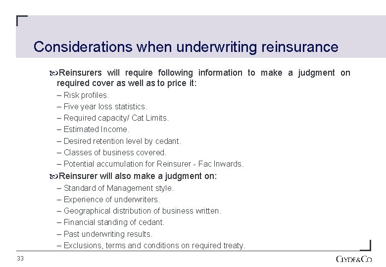 Insurance for Consenting Adults An Introduction to Reinsurance