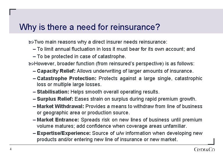 Insurance for Consenting Adults An Introduction to Reinsurance