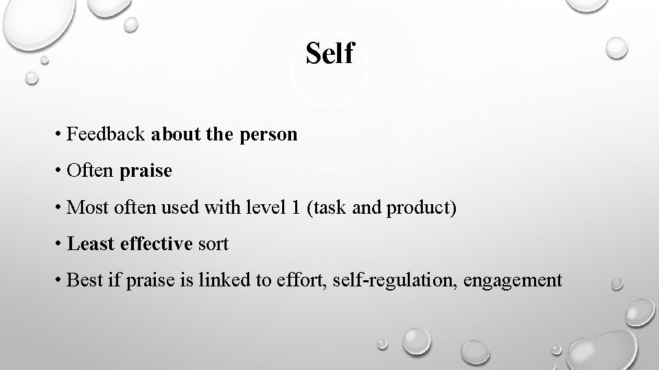 4 Levels of Feedback Hattie Feedback about 1