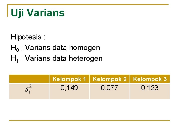 Analisis Varians Satu Arah One Way Anova Fungsi