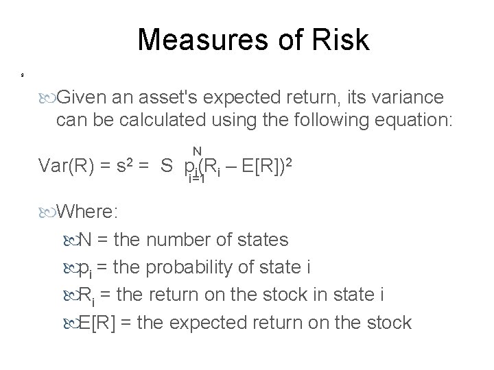 PORTFOLIO RISK AND RETURN Measuring Returns Converting Dollar