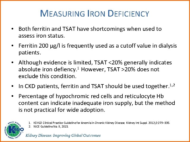 IRON MANAGEMENT IN CHRONIC KIDNEY DISEASE SPEAKERS GUIDE
