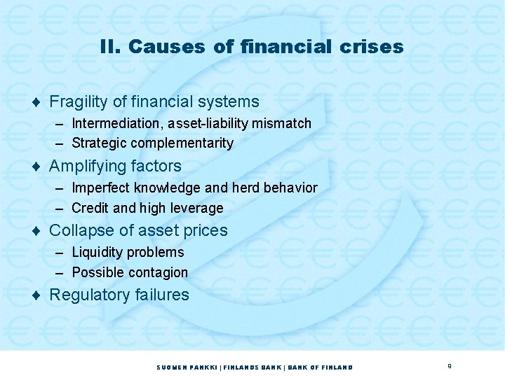 Financial crises characteristics and crisis management Lecture University