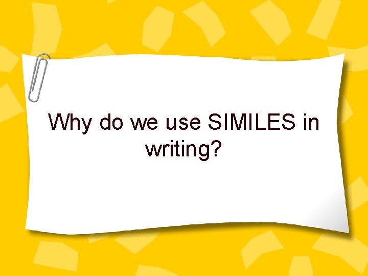 SIMILES Amazing Animals Why Do We Use SIMILES SIMILES Amazing Animals Why Do We Use SIMILES