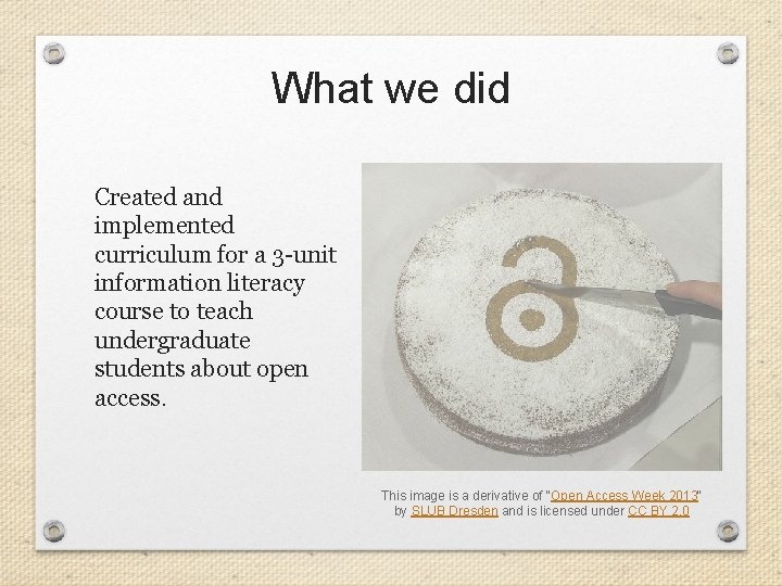 Introducing Undergraduates to Open Access and the Power
